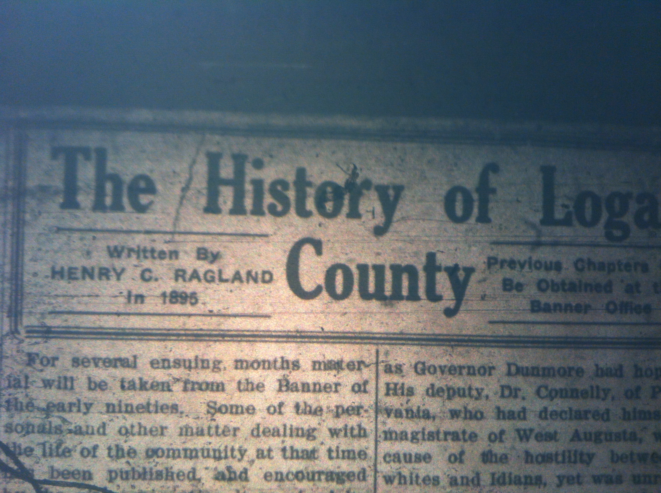 Ragland’s History of Logan County (1895) | Brandon Ray Kirk